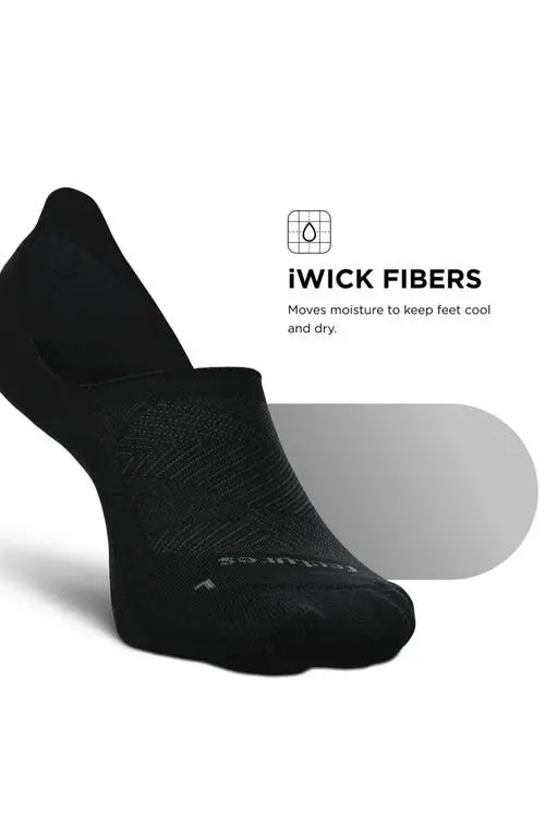 FEETURES Elite Light Cushion Invisible Socks With Targeted Compression And Anti-slip Technology - Graphite
