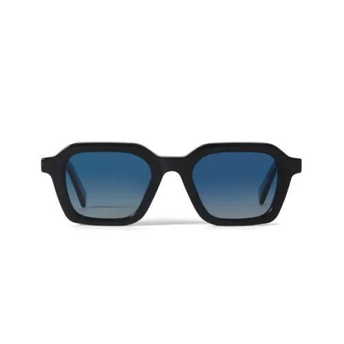 FRENCH KIWIS EYEWEAR Lennox Hexagonal Acetate Sunglasses - Black