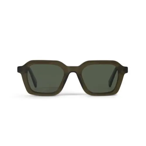 FRENCH KIWIS EYEWEAR Lennox Hexagonal Acetate Sunglasses - Clear/green