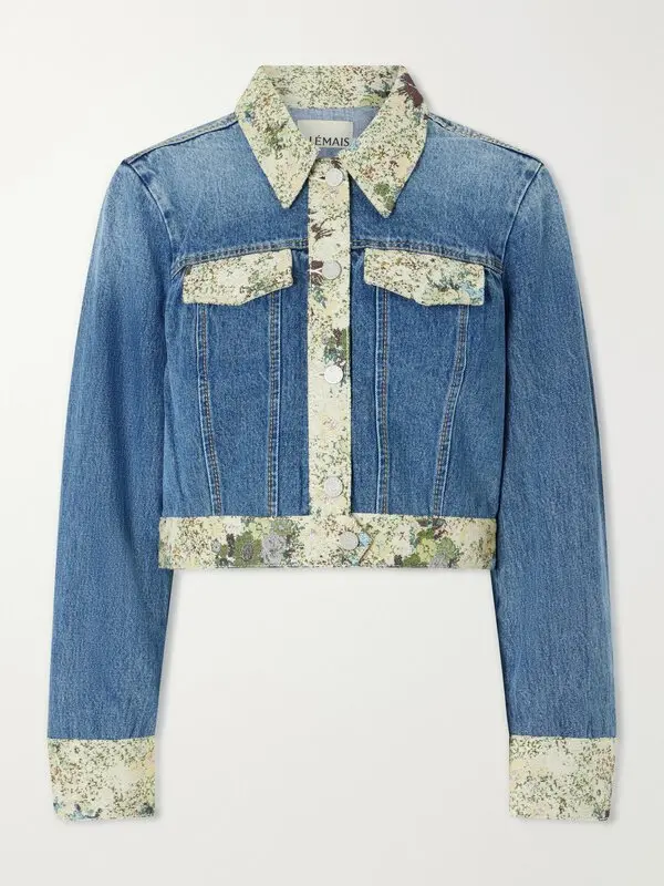 ALEMAIS Marcel Printed Denim Jacket - Indigo
