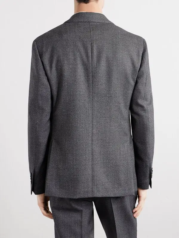 LARDINI Double-breasted Wool Suit Jacket