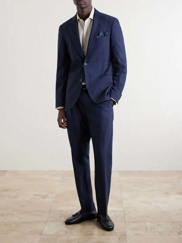 Mr P. Wool And Silk-blend Dupioni Suit Jacket