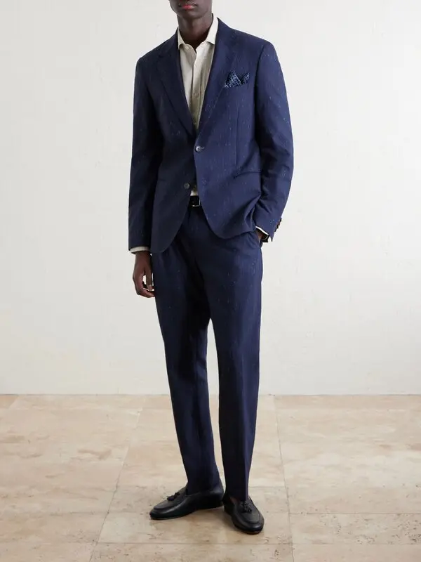 Mr P. Wool And Silk-blend Dupioni Suit Jacket