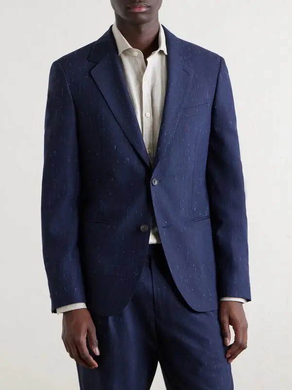 Mr P. Wool And Silk-blend Dupioni Suit Jacket