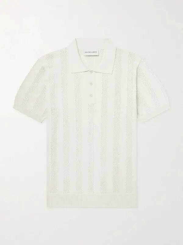 Frescobol Carioca Vidal Cotton Polo Shirt - Ecru