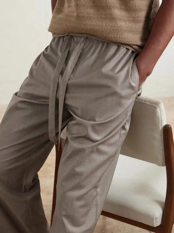 Frescobol Carioca Luan Wool Drawstring Trousers