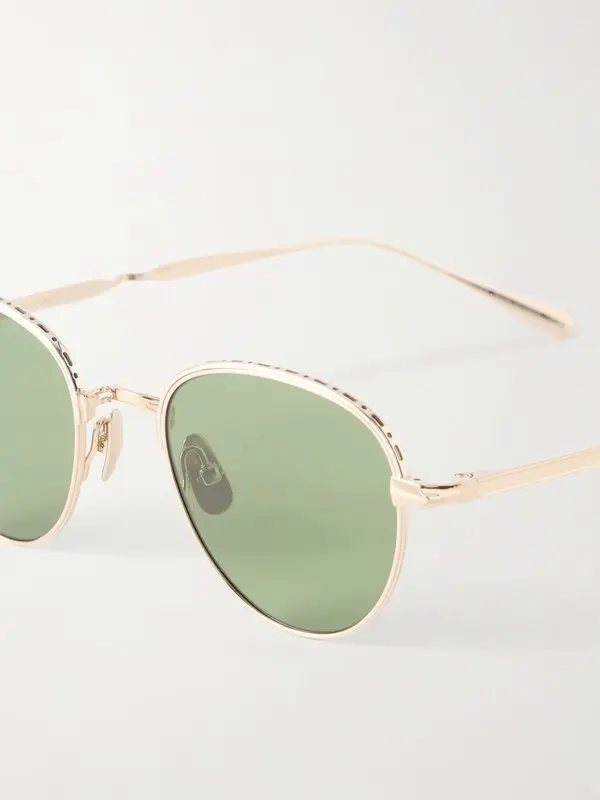 Garrett Leight Wells J Round-frame Titanium Sunglasses