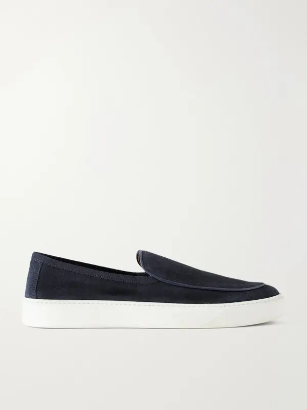 Frescobol Carioca Vela Suede Loafers - Blue