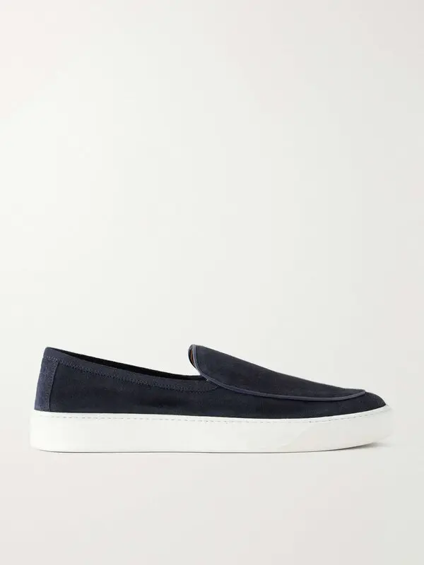 Frescobol Carioca Vela Suede Loafers - Navy