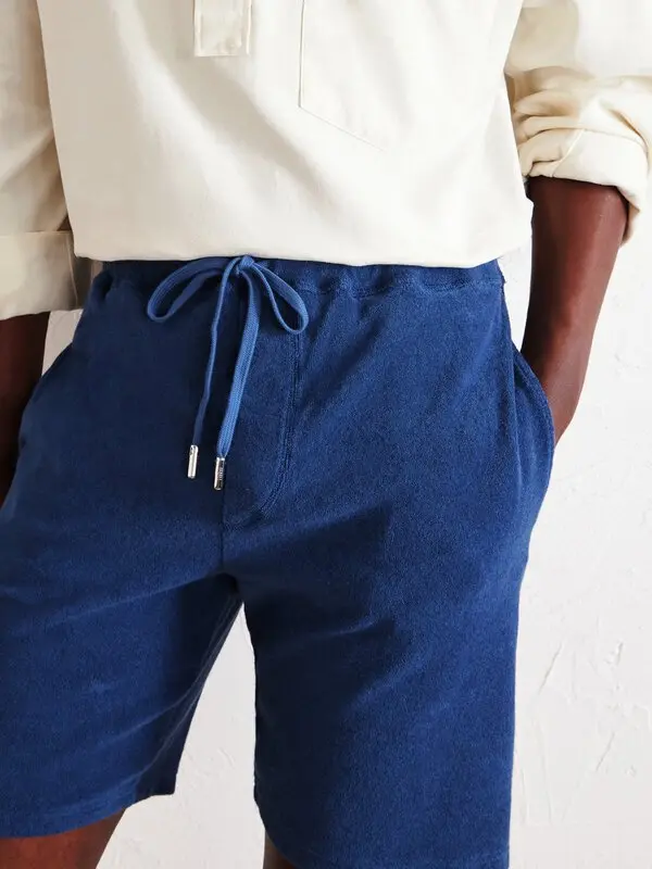 Fedeli Slim-fit Cotton-terry Drawstring Shorts