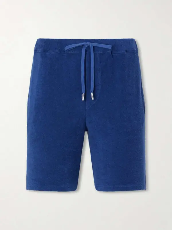 Fedeli Slim-fit Cotton-terry Drawstring Shorts
