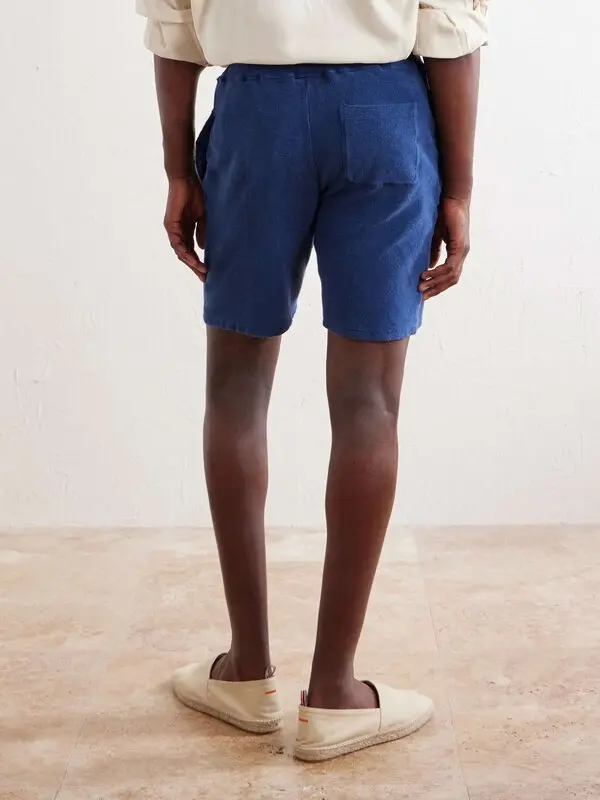 Fedeli Slim-fit Cotton-terry Drawstring Shorts