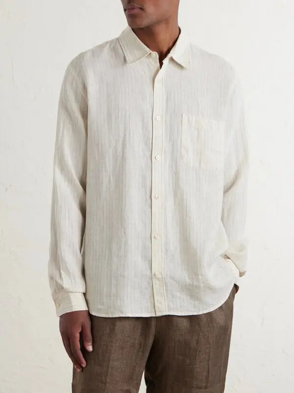 Frescobol Carioca Telles Striped Linen Shirt