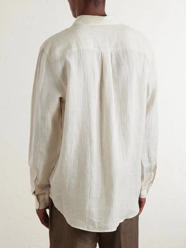 Frescobol Carioca Telles Striped Linen Shirt