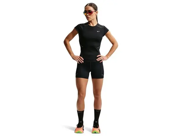 Nike Swift High-waisted Running Shorts With Pockets - Black/reflective Silver