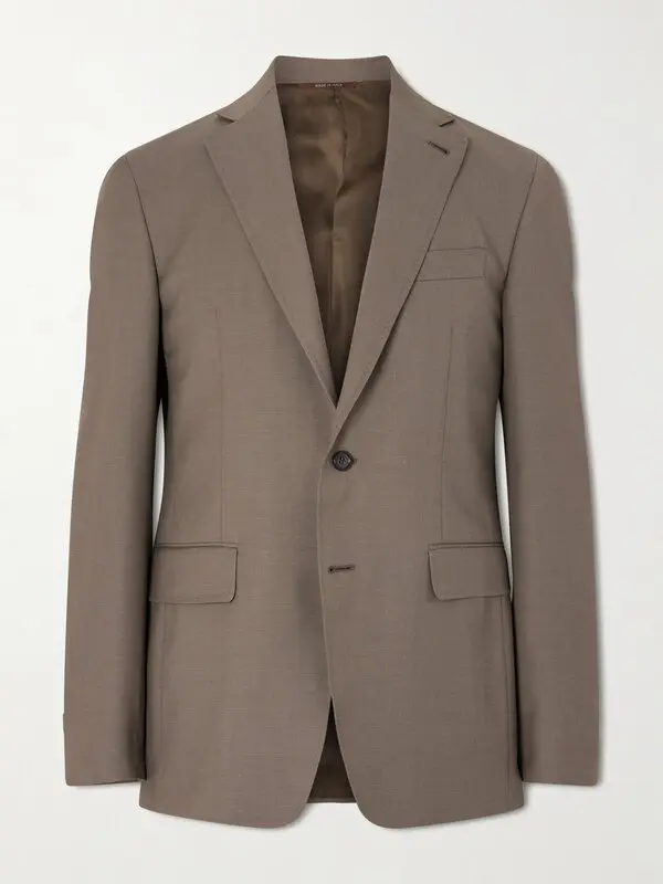 Canali Kei Wool Suit Jacket