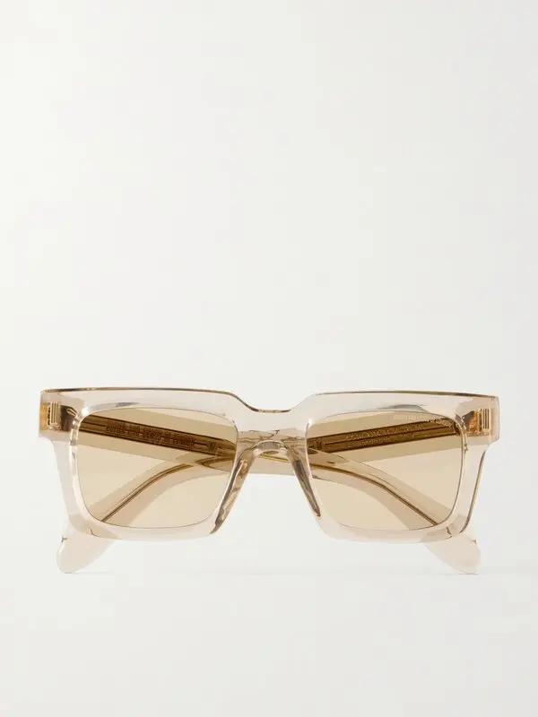 CUTLER AND GROSS Square Frame Acetate Sunglasses - Neutrals