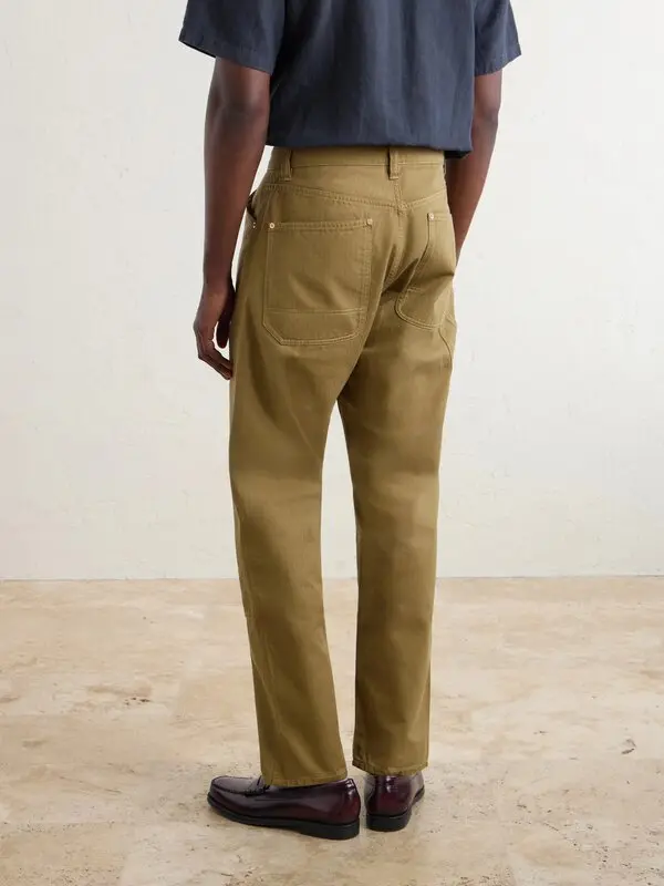 DRAKE'S Carpenter Straight-leg Cotton Cargo Trousers