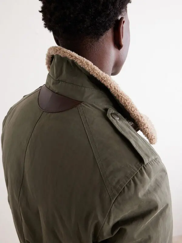 Brunello Cucinelli Shearling-trimmed Padded Canvas Utility Jacket