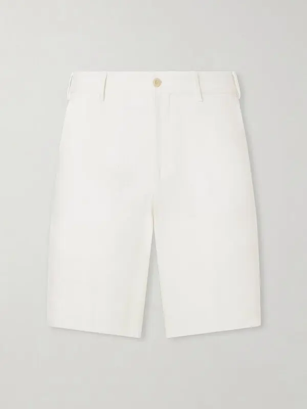 Anderson & Sheppard Straight-leg Garment-dyed Linen Shorts - Neutrals