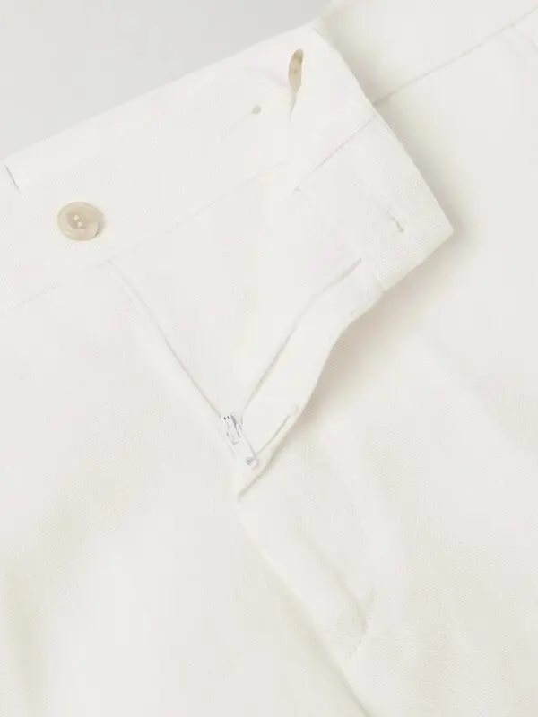 Anderson & Sheppard Straight-leg Garment-dyed Linen Shorts
