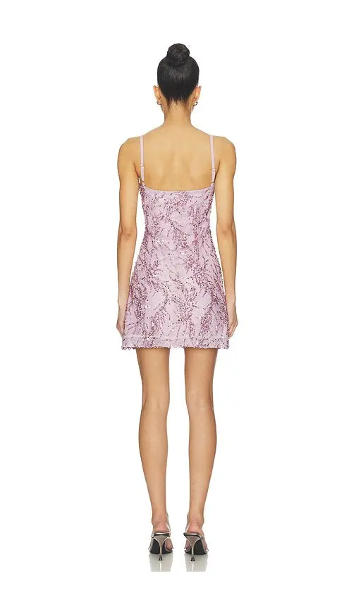 WITH HARPER LU Shift Mini Dress In Lavender