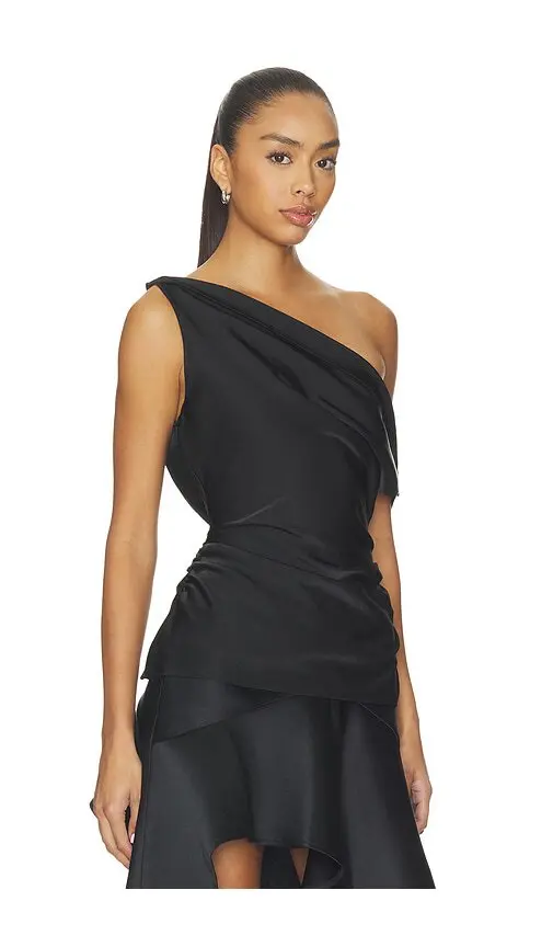 Lioness Sweetheart Draped One-shoulder Top