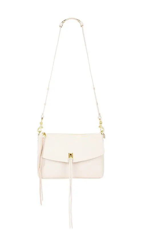 Rebecca Minkoff Darren Top Zip Shoulder Bag In Ivory - Stone
