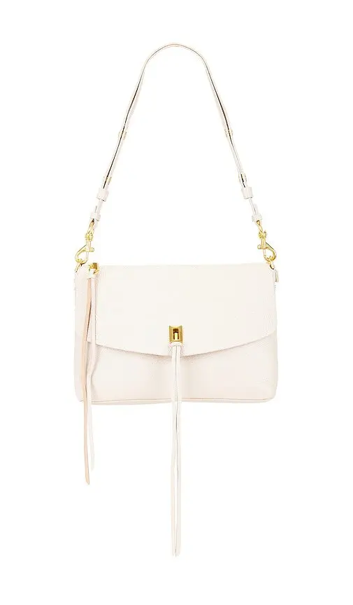 Rebecca Minkoff Darren Top Zip Shoulder Bag In Ivory