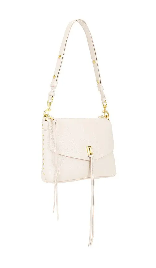 Rebecca Minkoff Darren Top Zip Shoulder Bag In Ivory