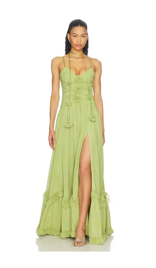V. CHAPMAN Persephone Dress In Sage