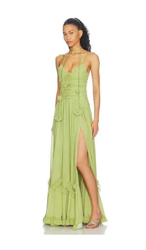 V. CHAPMAN Persephone Dress In Sage