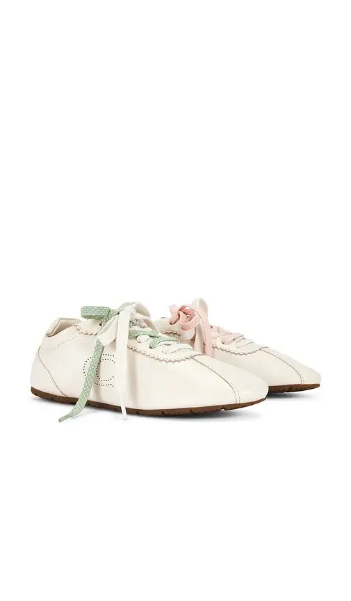 COACH Soft Leather Lace-up Sneakers - Chalk