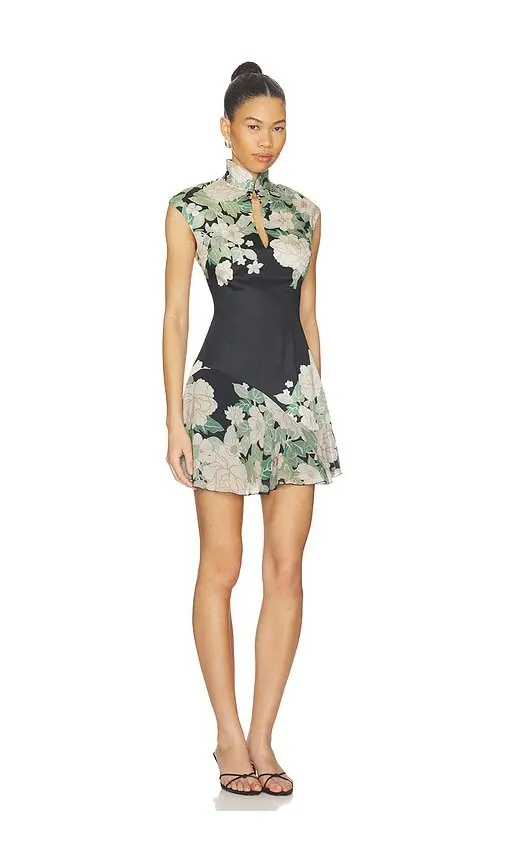 SAU LEE Floral Print Dress