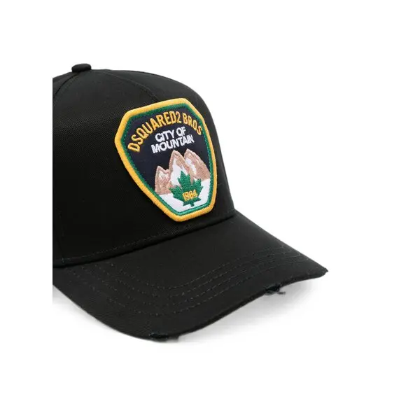Dsquared2 Cotton Gabardine Baseball Cap - Black