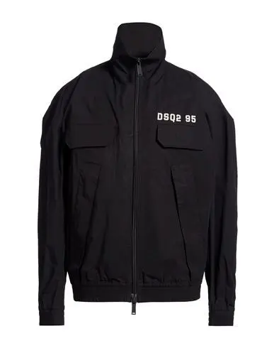 Dsquared2 Jacket Size Cotton, Elastane - Black
