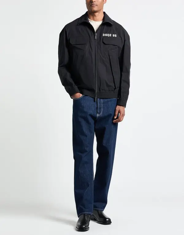 Dsquared2 Jacket Size Cotton, Elastane - Black