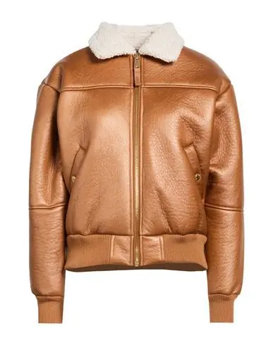 Alpha Industries Bomber Jacket With Teddy Fleece Trims - Beige