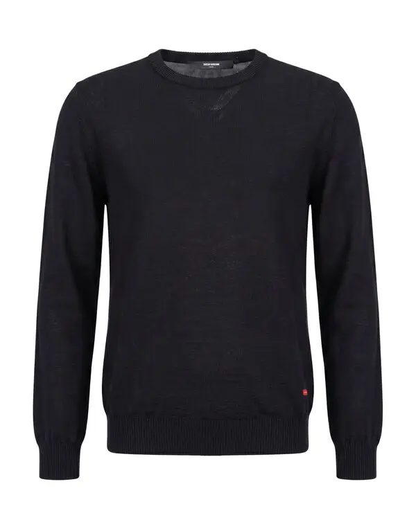 TAKESHY KUROSAWA Midnight Merino Wool & Acrylic Crewneck Sweater - Black