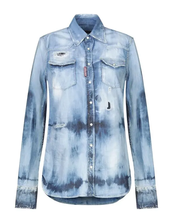 Dsquared2 Denim Shirt Size Cotton, Elastane