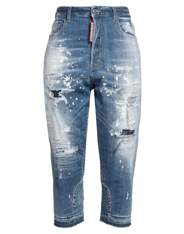 Dsquared2 Cotton Blend Boyfriend Jeans