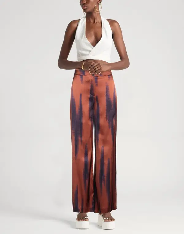Momoni Pants Rust Size Silk, Elastane