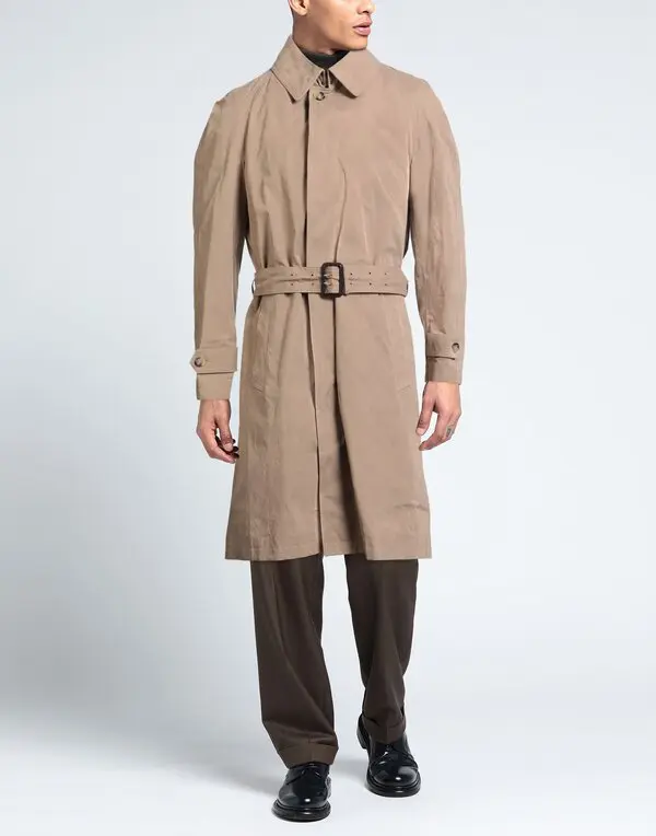 SEALUP Overcoat & Trench Coat Light Brown Size Cotton, Polyester, Polyamide
