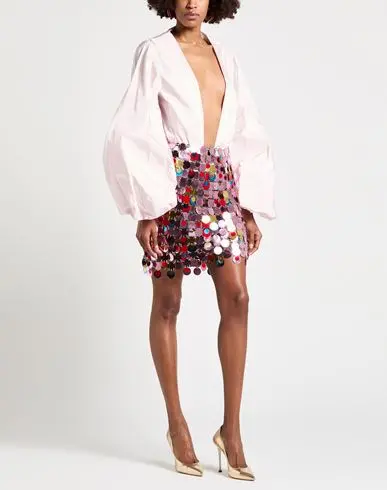 Rabanne Mini Skirt Size Polyester, Steel