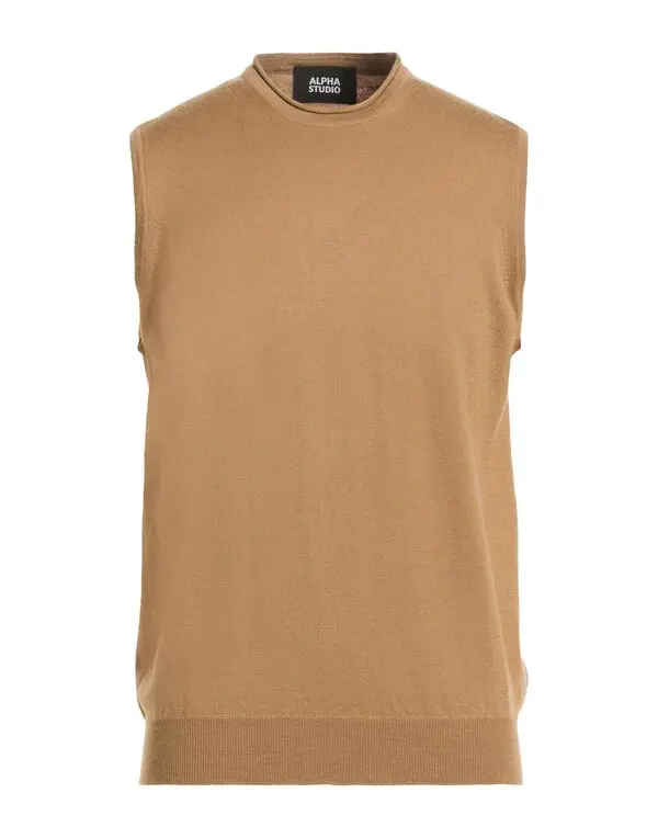 Alpha Studio Sweater Camel Size Wool