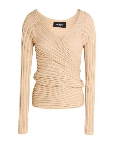 HEACH LAB Cotton Cardigan With Metallic Accents - Beige