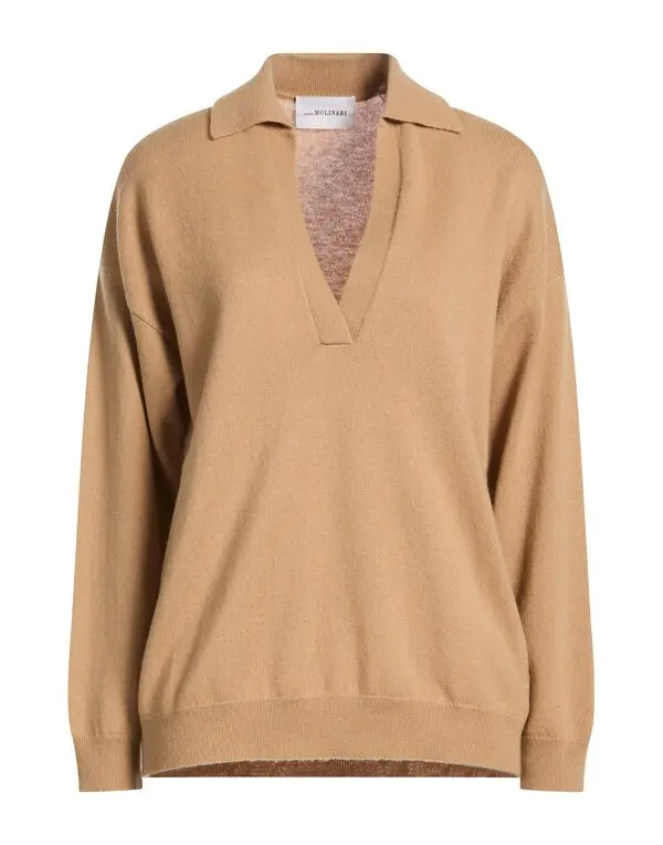 ANNA MOLINARI Sweater Camel Size Wool, Cashmere