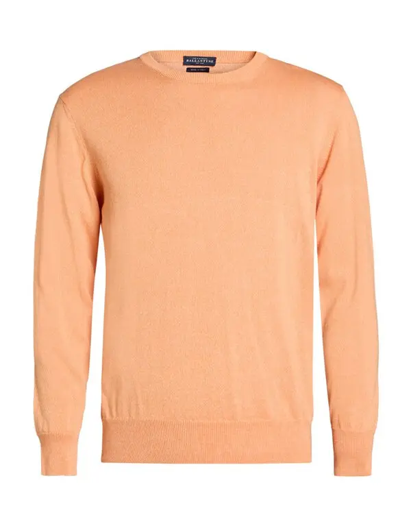 BALLANTYNE Cotton Crewneck Sweater - Mandarin
