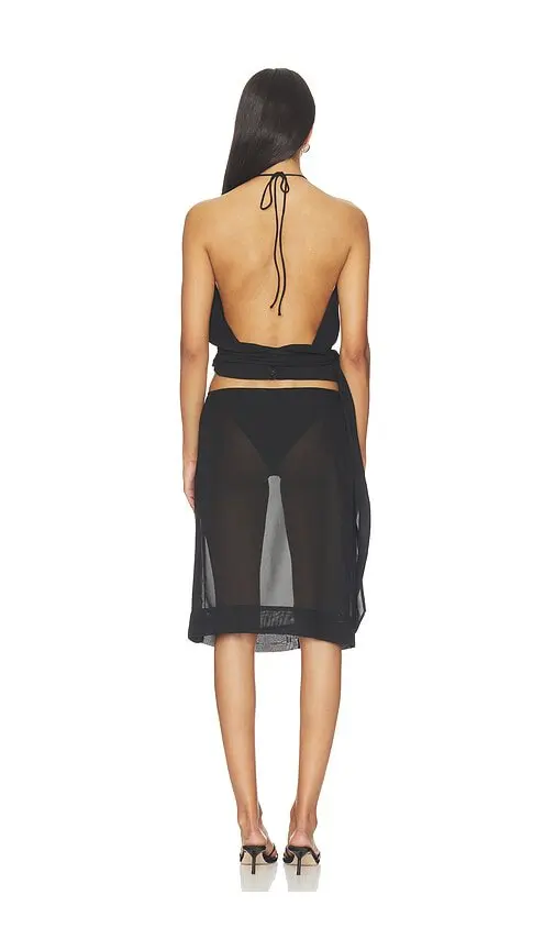WITH HARPER LU Draped Halter Top