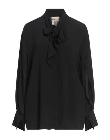 SEMICOUTURE Shirt Azure Size Acetate, Silk - Black